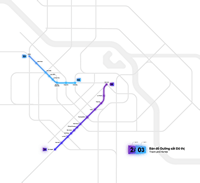 Map of the Hanoi metro in Vietnam
